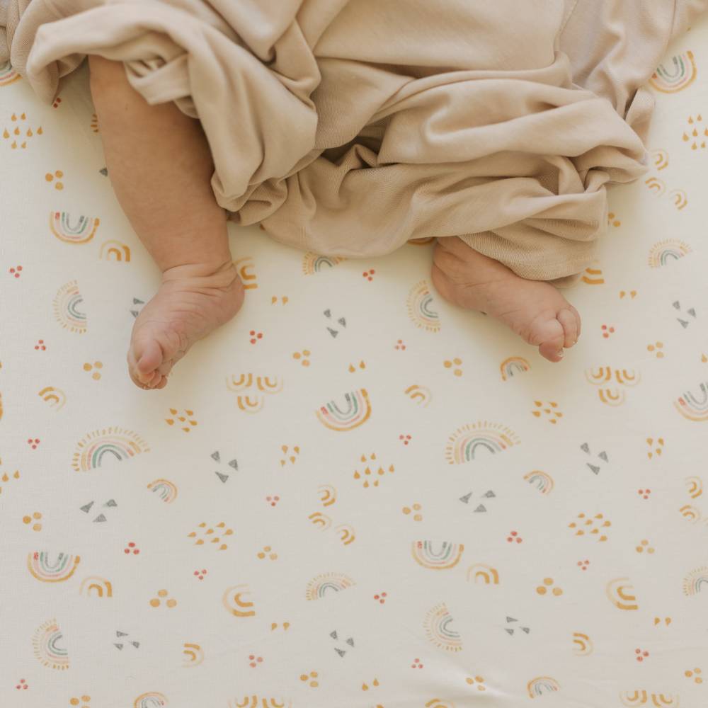 little unicorn stretch knit cot sheet – nought & more